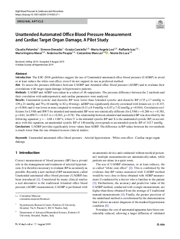 (PDF) UAOBP vs AOBP: Blood Pressure Insights