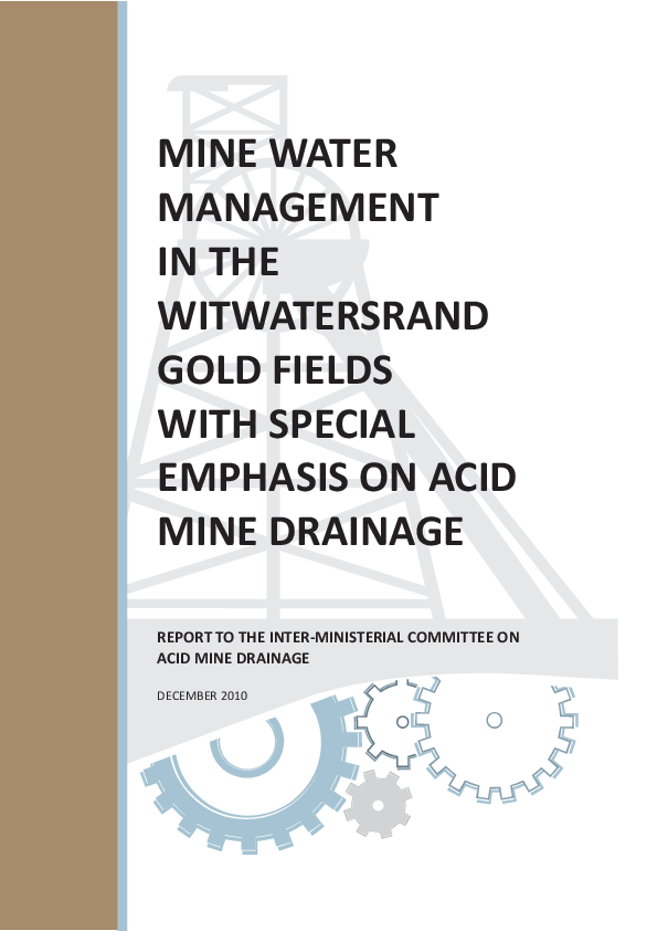 (PDF) Mine Water Management in the Witwatersrand Gold Fields With ...