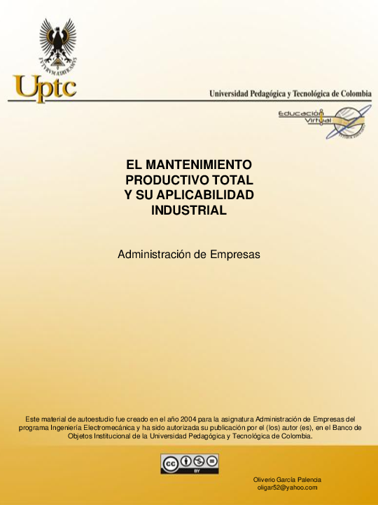 (PDF) El mantenimiento productivo total y su aplicabilidad industrial