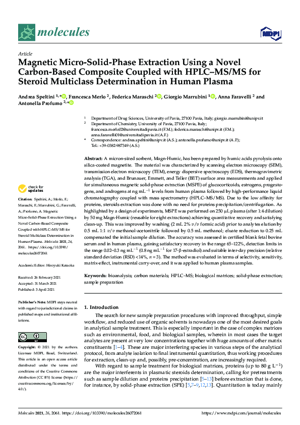 (PDF) Magnetic Micro-Solid-Phase Extraction Using a Novel Carbon-Based Composite Coupled with ...