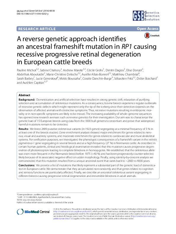(PDF) A reverse genetic approach identifies an ancestral frameshift ...