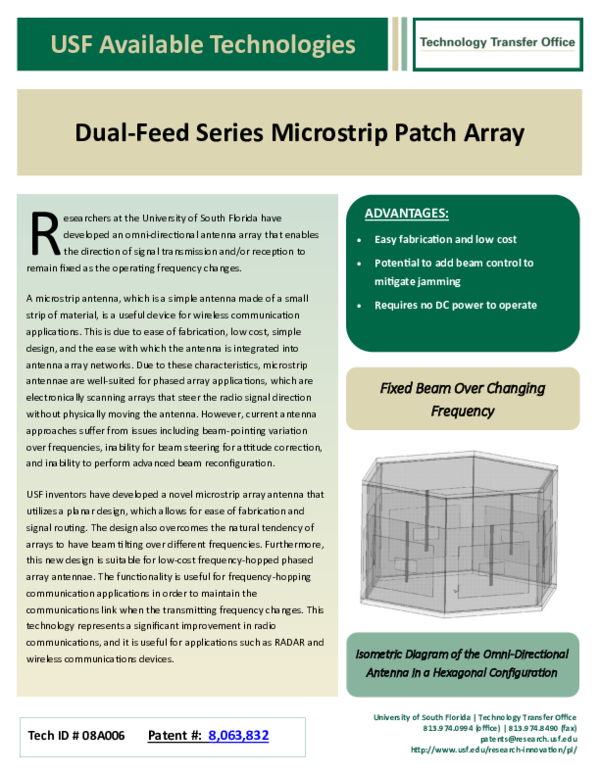 (PDF) A dual-feed series microstrip patch array