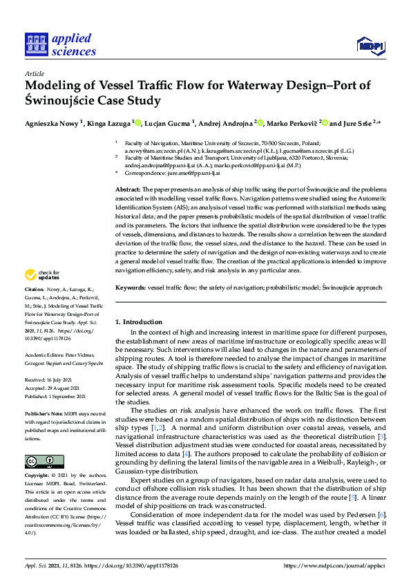 (PDF) Modeling of Vessel Traffic Flow for Waterway Design–Port of ...