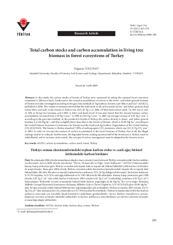 (PDF) Total carbon stocks and carbon accumulation in living tree ...