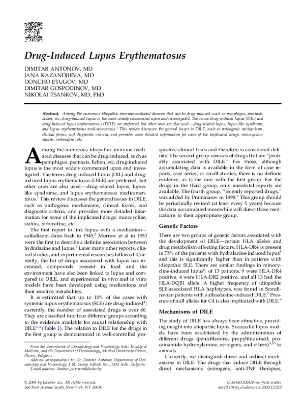 (PDF) Drug-induced lupus erythematosus