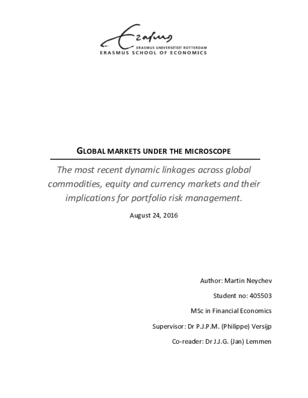 (PDF) The most recent dynamic linkages across global commodities ...