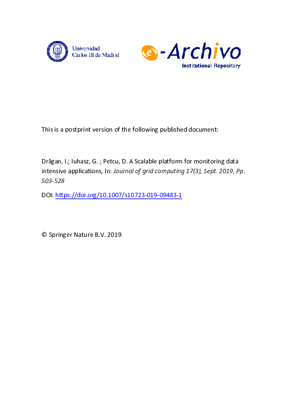 (PDF) A Scalable Platform for Monitoring Data Intensive Applications
