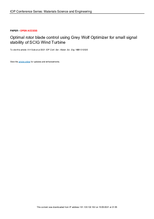 (PDF) Optimal rotor blade control using Grey Wolf Optimizer for small signal stability of SCIG ...