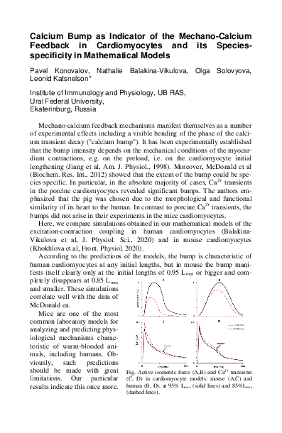 (PDF) Calcium Bump as Indicator of the Mechano-Calcium Feedback in ...