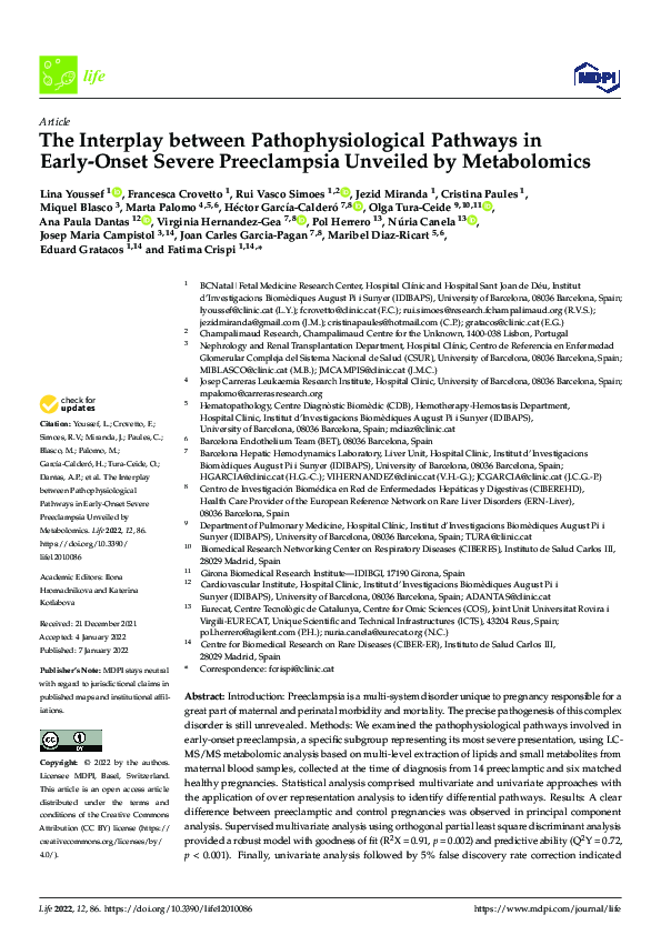(PDF) The Interplay between Pathophysiological Pathways in Early-Onset ...