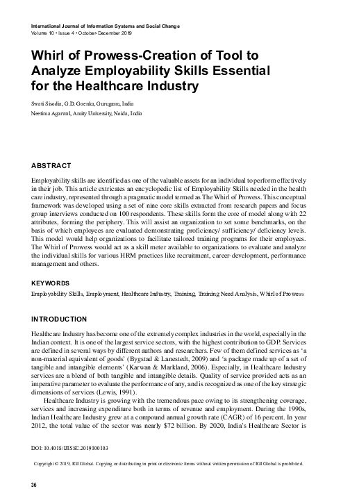 (PDF) Whirl of Prowess-Creation of Tool to Analyze Employability Skills ...