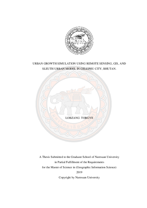 Pdf Urban Growth Simulation Using Remote Sensing Gis And Sleuth