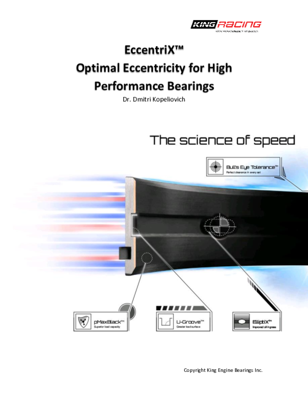 (PDF) EccentriX TM Optimal Eccentricity for High Performance Bearings