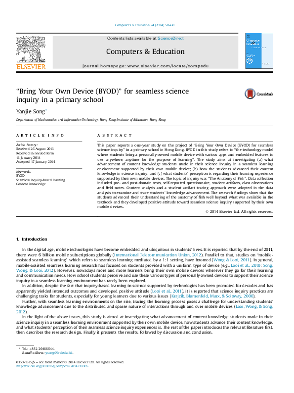 (PDF) “Bring Your Own Device (BYOD)” for seamless science inquiry in a ...