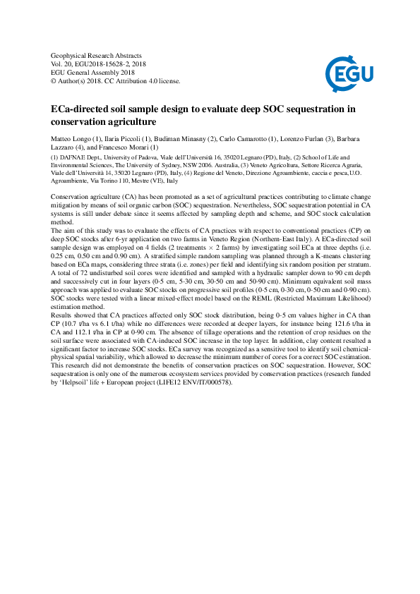 (PDF) ECa-directed soil sample design to evaluate deep SOC ...