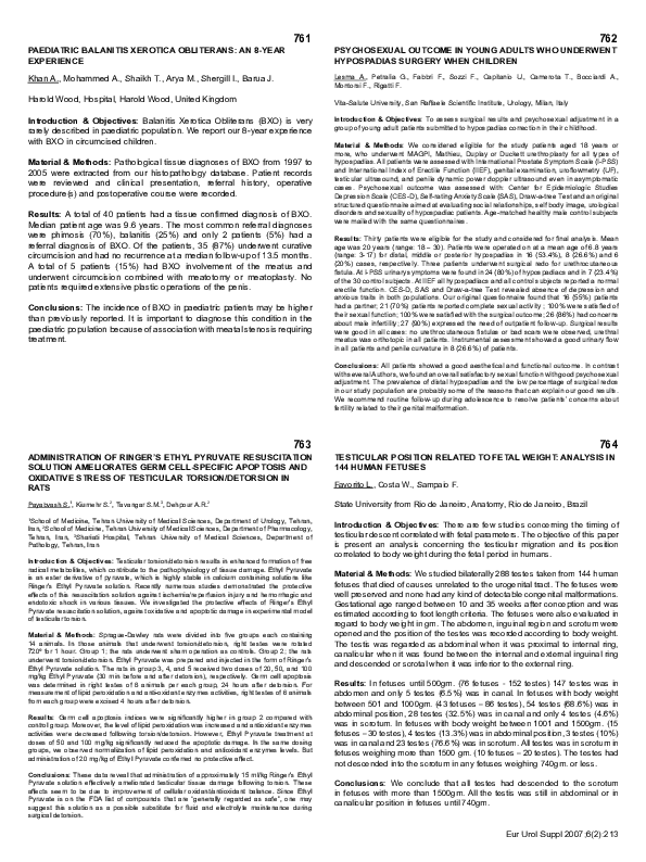 (PDF) 761 Paediatric Balanitis Xerotica Obliterans: An 8-YEAR Experience