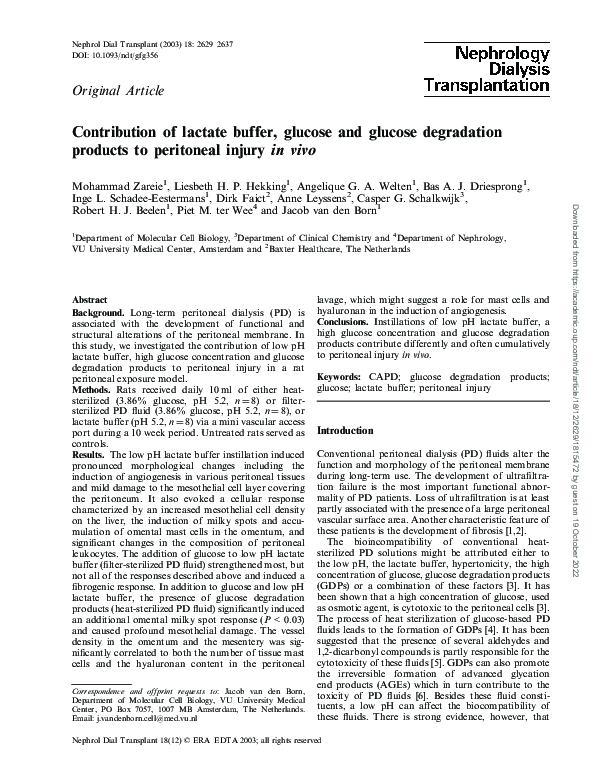 (PDF) Contribution of lactate buffer, glucose and glucose degradation ...