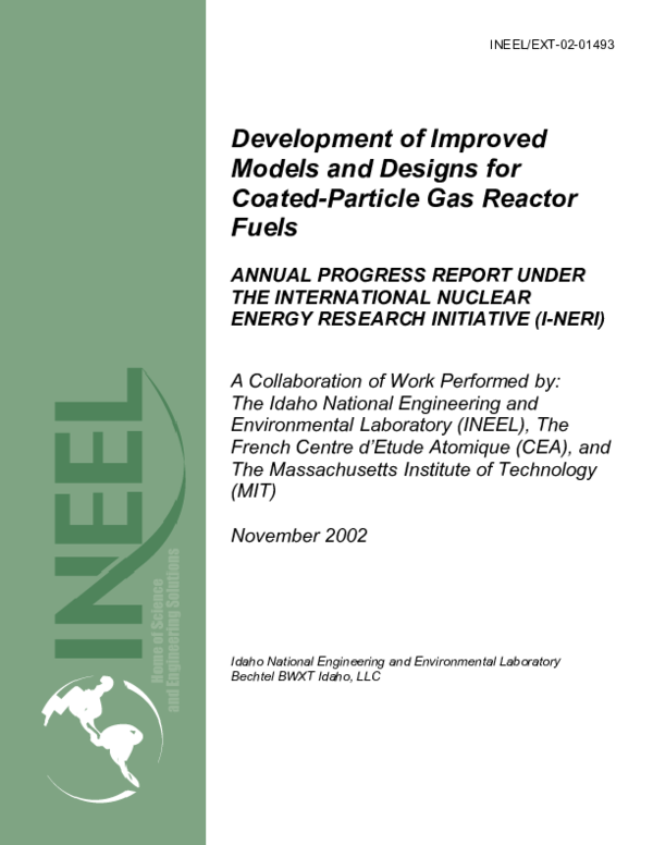 (PDF) Development of Improved Models and Designs for Coated-Particle ...