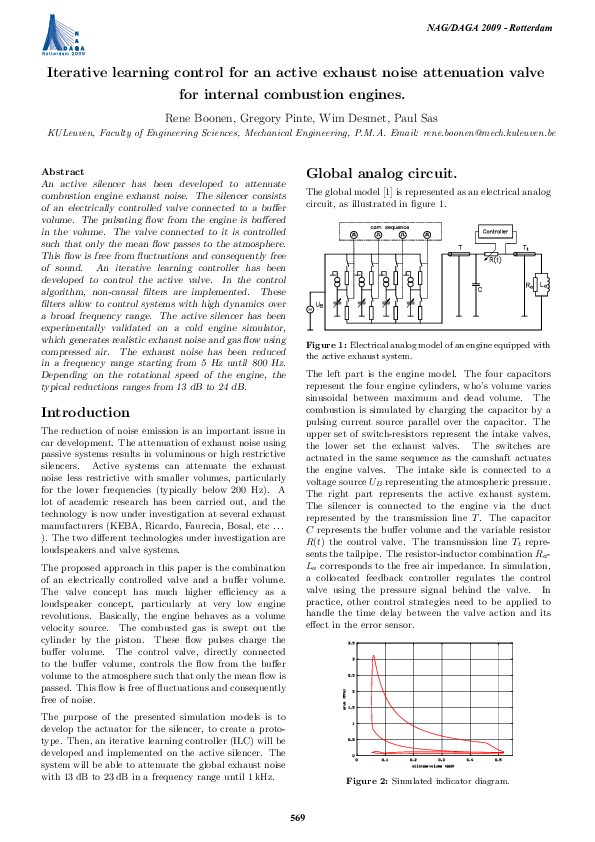 (PDF) Iterative learning control for an active exhaust noise attenuation valve