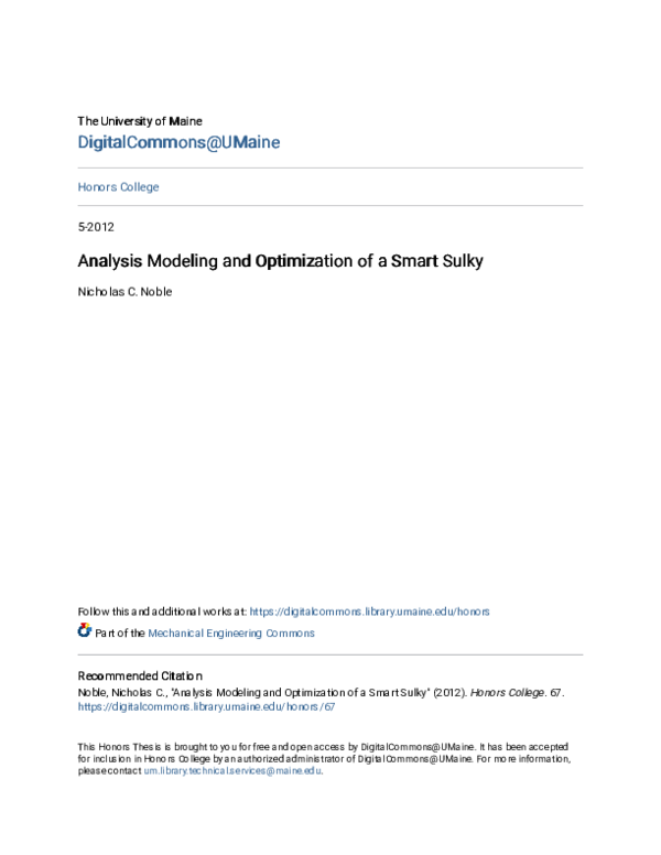 (PDF) Analysis Modeling and Optimization of a Smart Sulky
