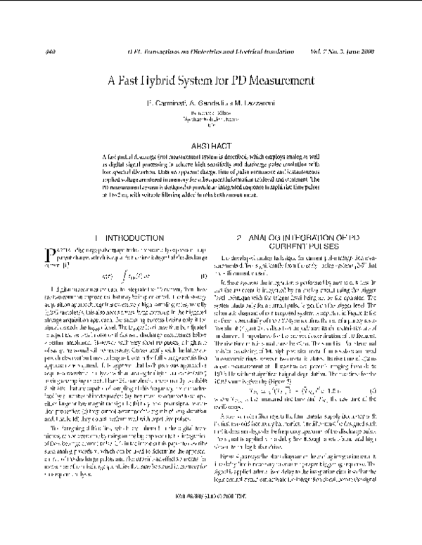 (PDF) A fast hybrid system for PD measurement