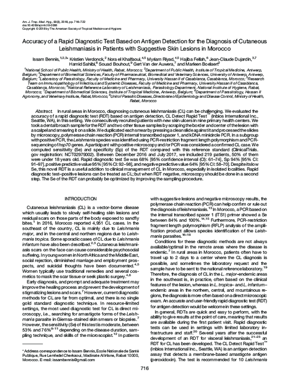 (PDF) Accuracy of a Rapid Diagnostic Test Based on Antigen Detection ...