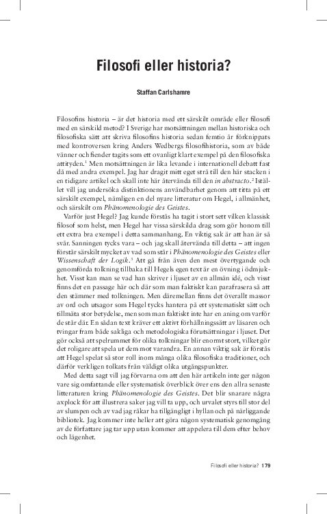 (PDF) Filosofi eller historia?