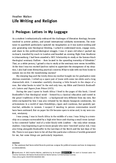 (PDF) Life Writing and Religion