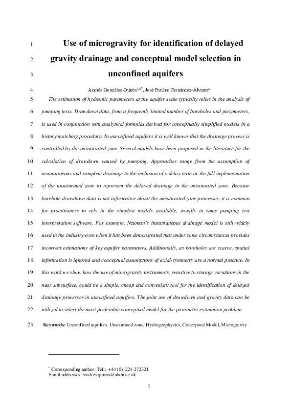 (PDF) Use of microgravity for identification of delayed gravity ...