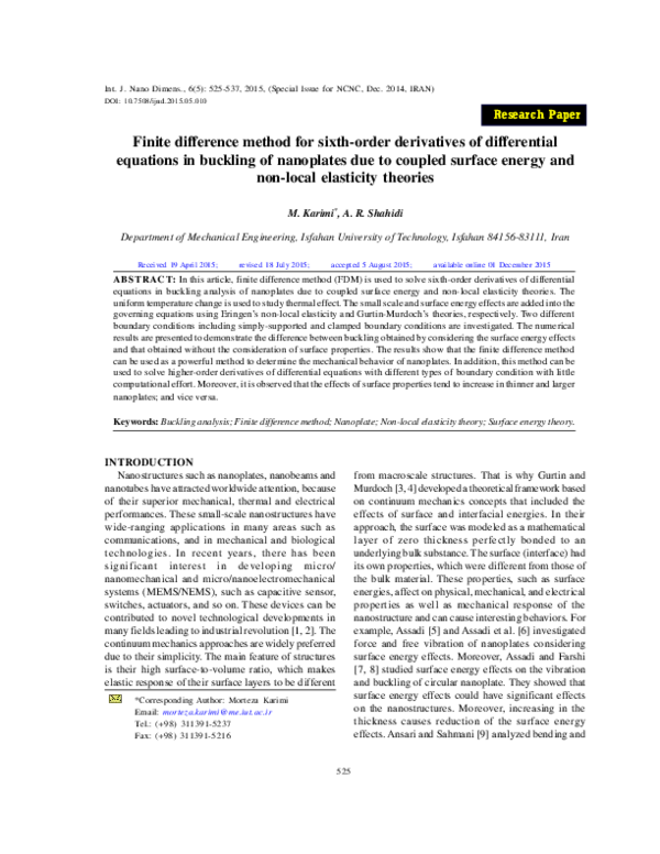 (PDF) Finite difference method for sixth-order derivatives of ...