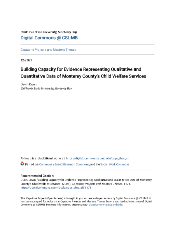 (PDF) Building Capacity for Evidence Representing Qualitative and ...