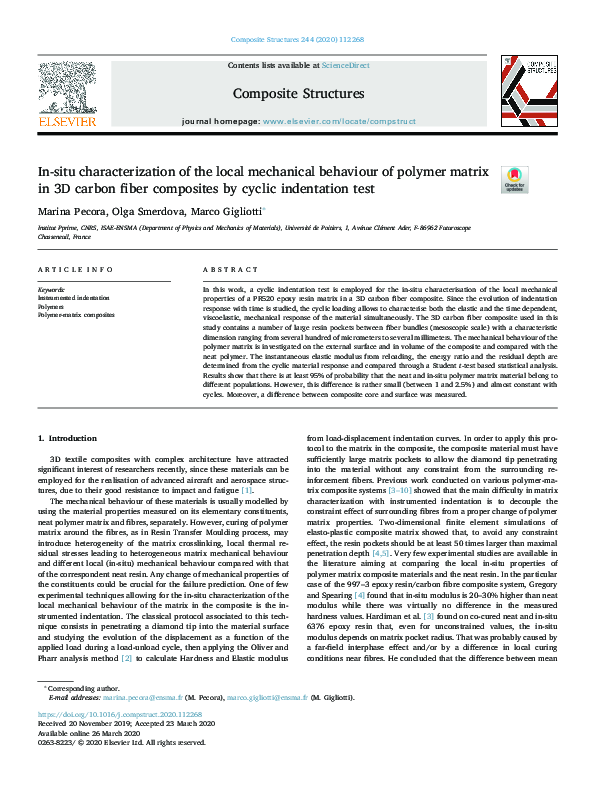 (PDF) In-situ characterization of the local mechanical behaviour of ...
