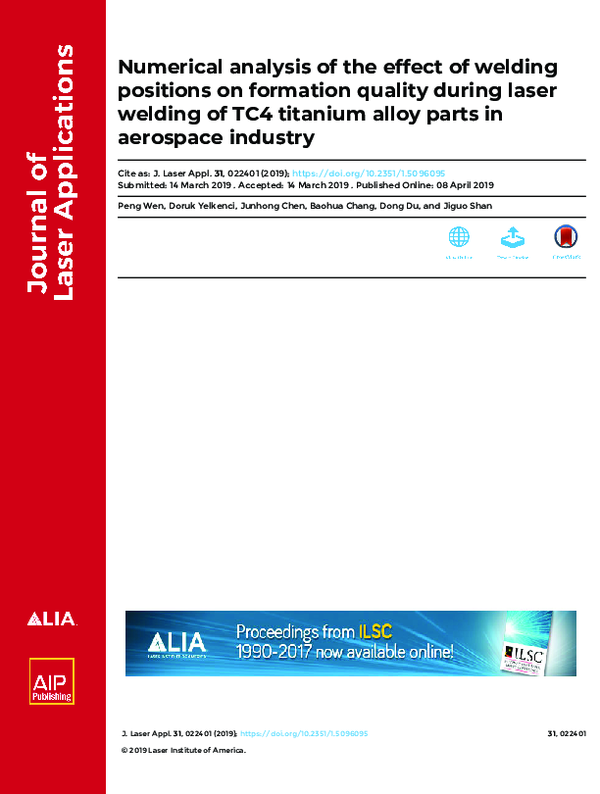 (PDF) Numerical analysis of the effect of welding positions on ...