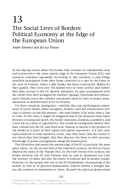(PDF) The Social Lives of Borders: Political Economy at the Edge of the ...