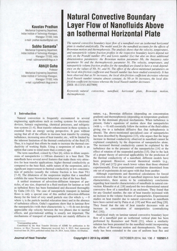 Pdf Natural Convective Boundary Layer Flow Of A Nanofluid Past A Convectively Heated Vertical