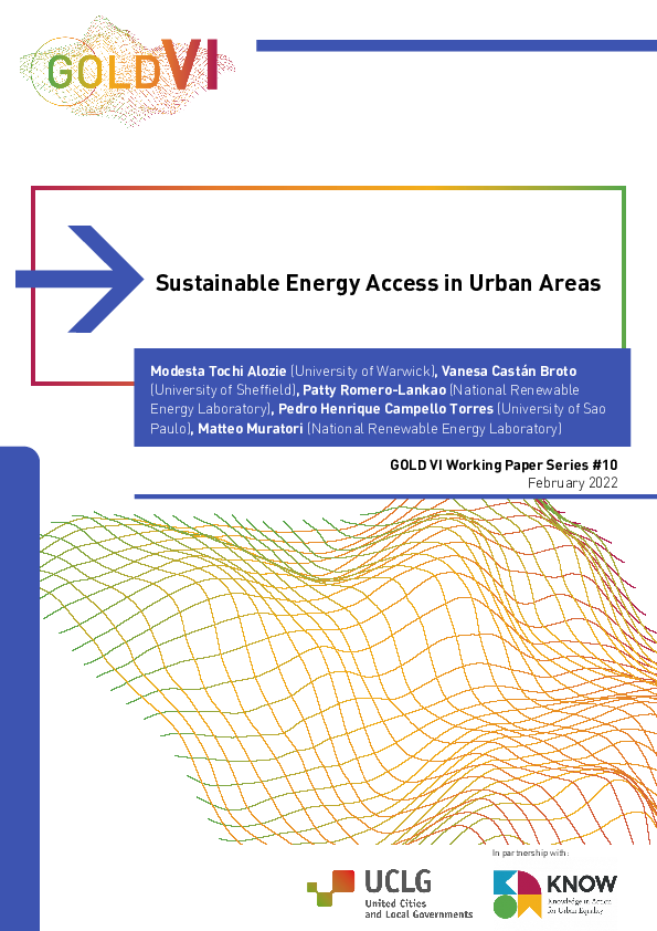 (PDF) Sustainable Energy Access in Urban Areas GOLD VI Working Paper ...