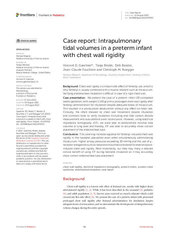 (PDF) Case report: Intrapulmonary tidal volumes in a preterm infant ...