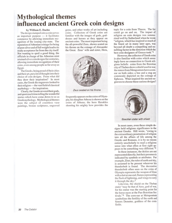 (PDF) Mythological Themes Influenced Ancient Greek Coin Designs