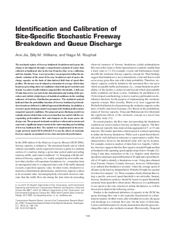 (PDF) Identification and Calibration of Site-Specific Stochastic ...