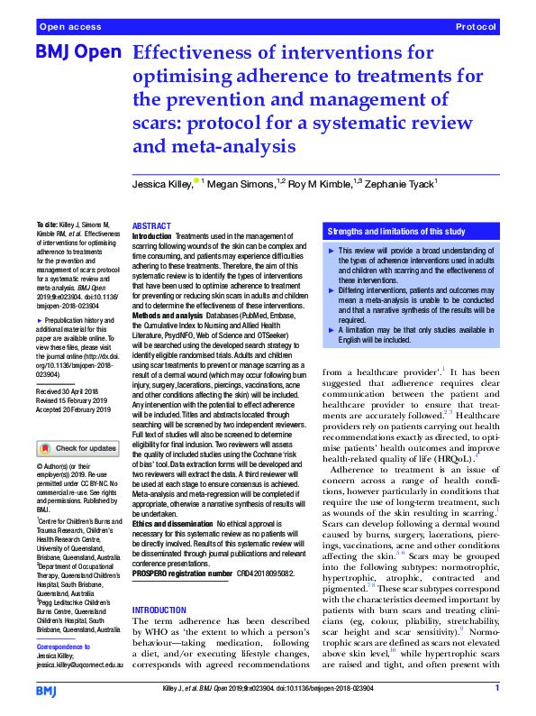 (PDF) Effectiveness of interventions for optimising adherence to treatments for the prevention ...