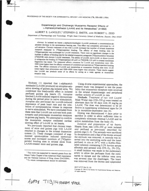 (PDF) Dopaminergic and Cholinergic Muscarinic Receptor Effects of L ...