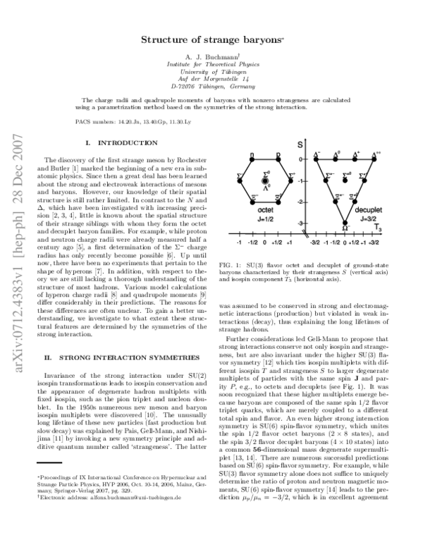 (PDF) Structure of strange baryons