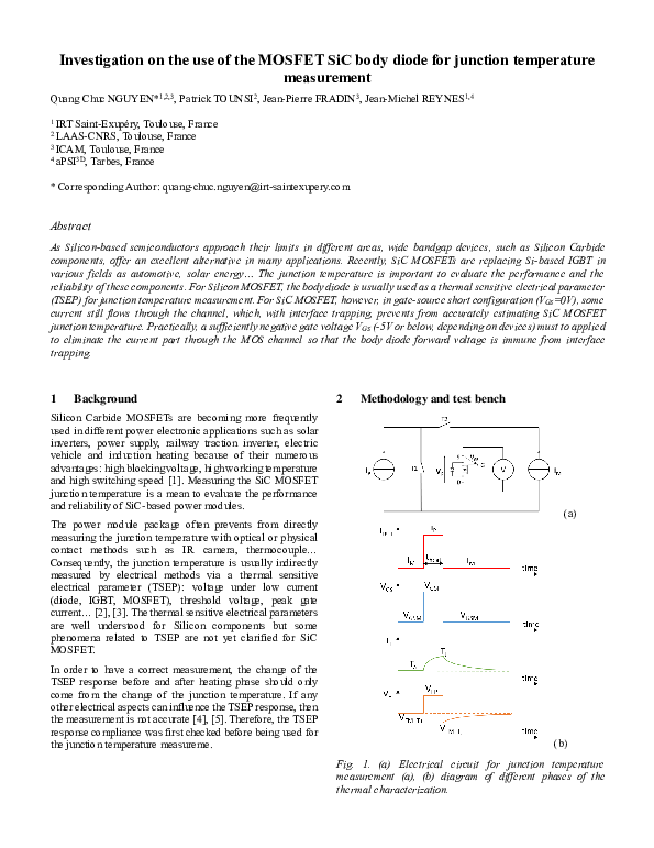 Pdf Investigation On The Use Of The Mosfet Sic Body Diode For