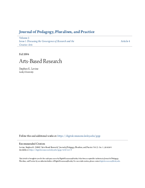(PDF) Arts-Based Research