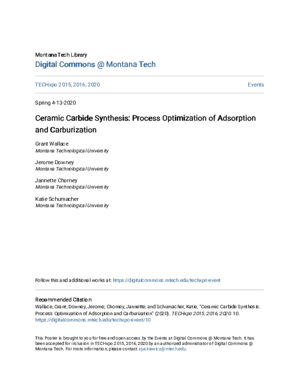 (PDF) Optimizing Ceramic Carbide Synthesis Processes