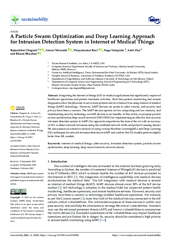 Pdf A Particle Swarm Optimization And Deep Learning Approach For Intrusion Detection System In