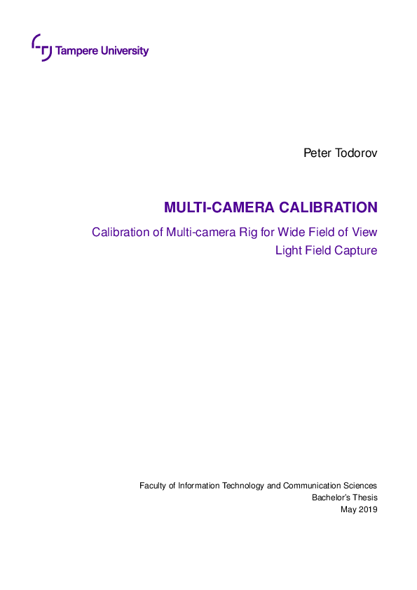 (PDF) Multi-camera Calibration