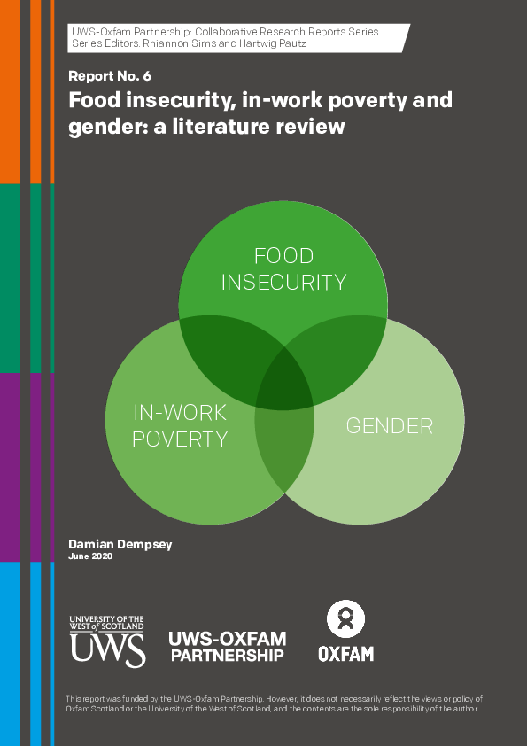 (PDF) Food Insecurity, In-Work Poverty and Gender:a Literature Review