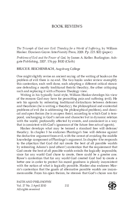 (PDF) The Triumph of God over Evil
