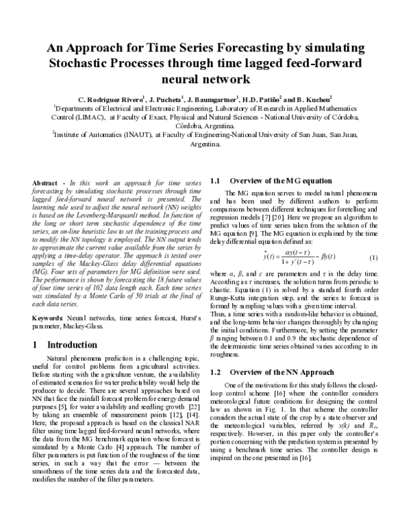 (PDF) An Approach for Time Series Forecasting by Simulating Stochastic Processes Through Time ...